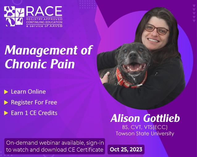 Management of Chronic Pain | Veterinary CE Webinar | Vet and Tech