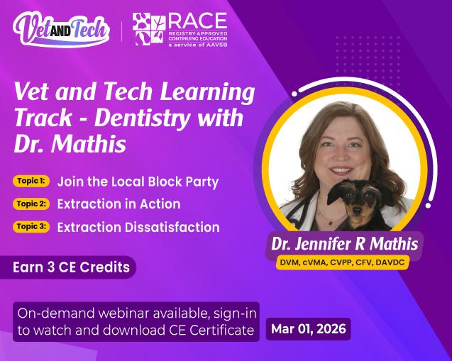 Vet and Tech Dentistry Learning Track | 3 CE Credits